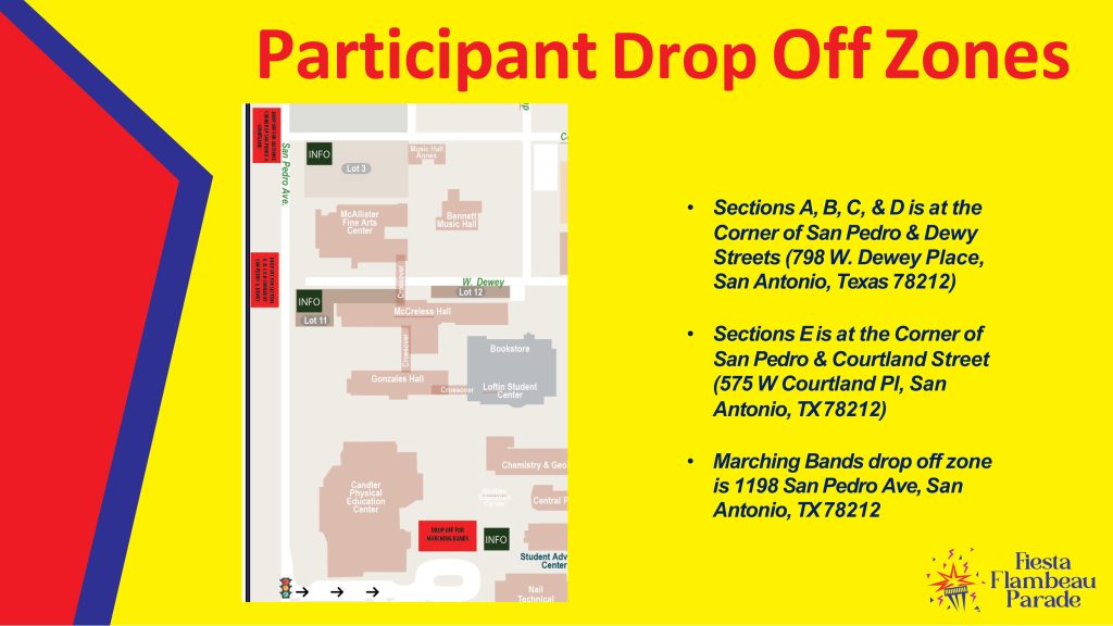 2024 DROP OFF ZONES - Fiesta Flambeau Parade